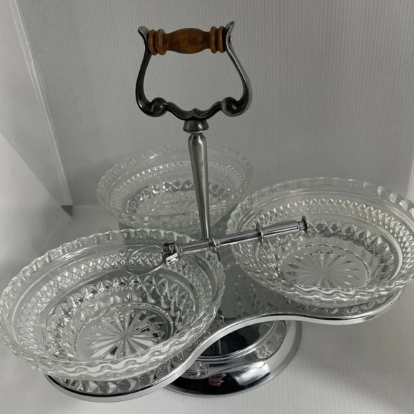 Kromex | Kitchen | Midcentury Kromex Triple Carousel Server | Poshmark